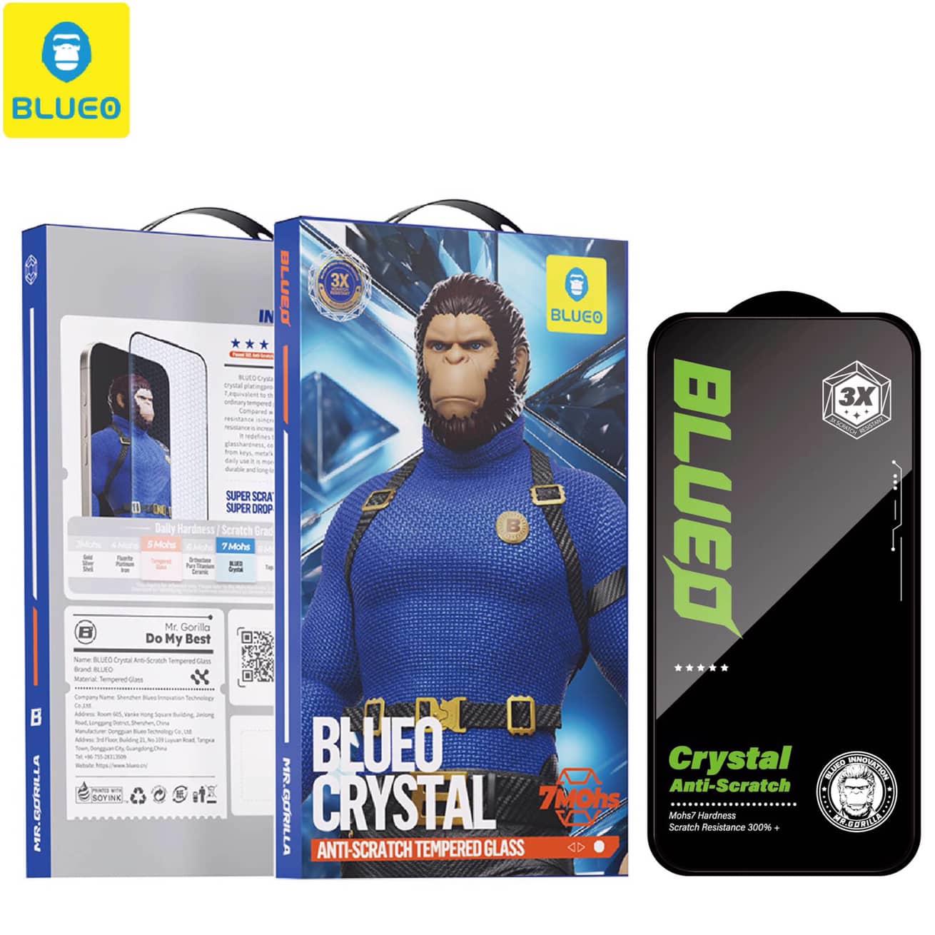 خرید گلس ، محافظ صفحه بلو کریستالی Blueo Crystal Anti-Scratch Tempered ...